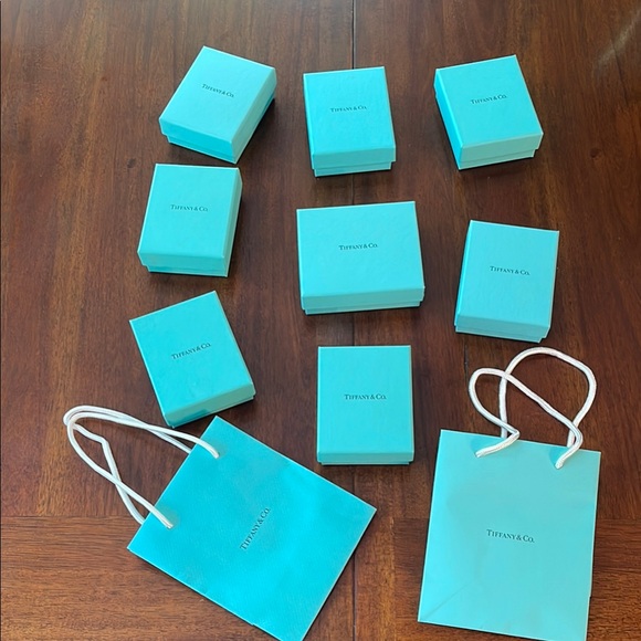 Tiffany & Co. | Other | Tiffany Co Iconic Blue Boxes Empty And Bags Set ...